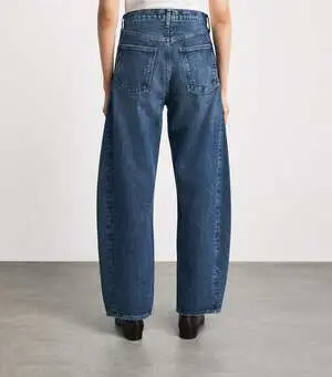 AGOLDE Luna Pierced Tapered Jeans - Blue