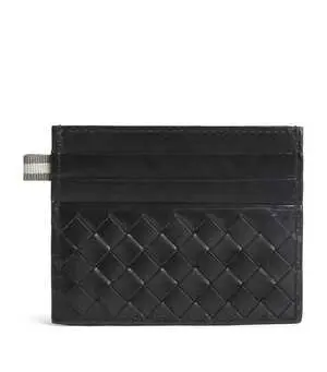 Officine Creative Woven Leather Card Holder - Black