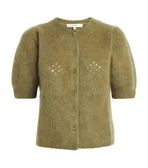 FRAME Cashmere Short Sleeve Cardigan