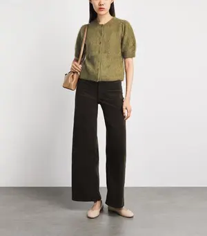 FRAME Cashmere Short Sleeve Cardigan