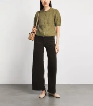 FRAME Cashmere Short Sleeve Cardigan