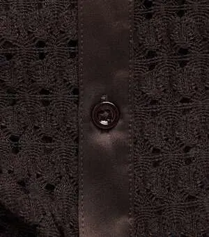 FRAME Satin-collar Bubble-stitch Shirt