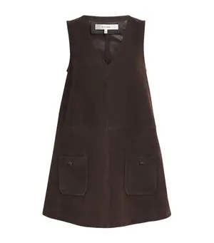 FRAME Suede Safari Tent Mini Dress