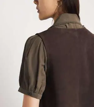 FRAME Suede Safari Tent Mini Dress
