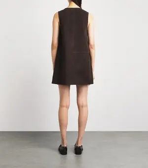 FRAME Suede Safari Tent Mini Dress