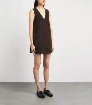 FRAME Suede Safari Tent Mini Dress