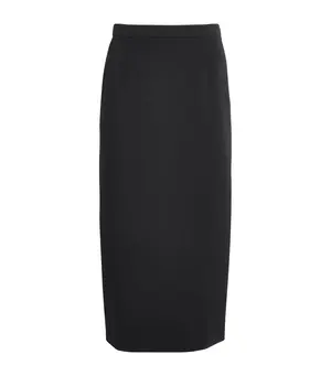 Alessandra Rich Virgin Wool-blend Midi Pencil Skirt