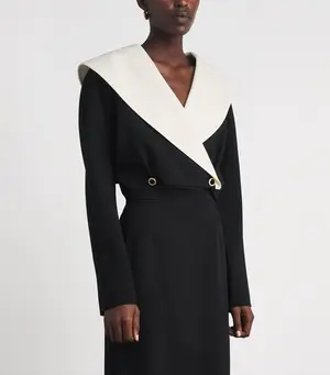 Alessandra Rich Virgin Wool-blend Cropped Blazer