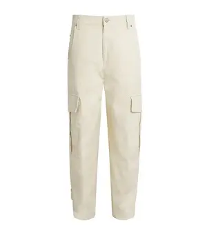 AMI Paris Cotton Cargo Trousers - Ivory