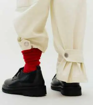 AMI Paris Cotton Cargo Trousers - Ivory