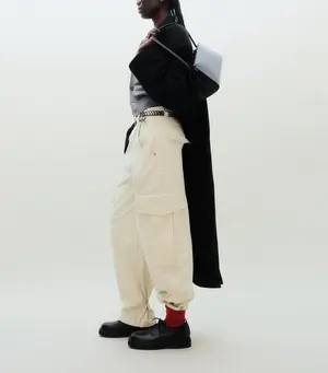 AMI Paris Cotton Cargo Trousers - Ivory