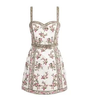 Alice + Olivia Embellished Katia Mini Dress - Ivory