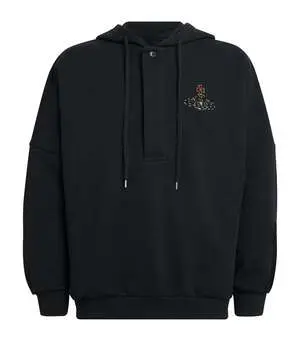 VIVIENNE WESTWOOD Cotton Batwing Hoodie - Black