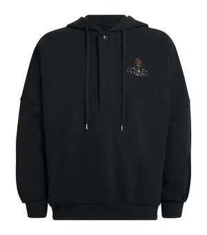 VIVIENNE WESTWOOD Cotton Batwing Hoodie - Black