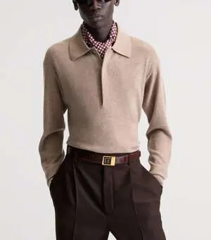 Saint Laurent Virgin Wool Polo Sweater