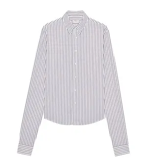 Saint Laurent Cotton Striped Long-sleeve Shirt - Nude