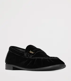 Saint Laurent Velvet Loafers