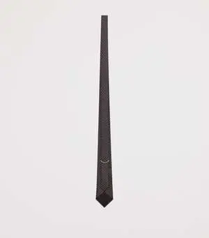 Saint Laurent Silk Striped Tie