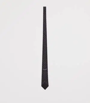 Saint Laurent Silk Polka-dot Tie - Blue