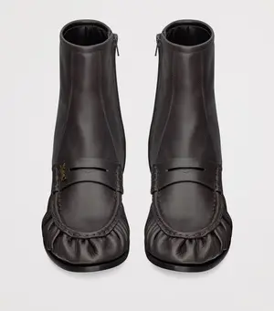 Saint Laurent Leather Le Loafer Ankle Boots