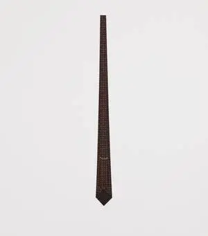 Saint Laurent Silk Paisley Motif Tie