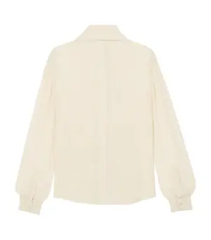 Saint Laurent Silk Pussybow Blouse