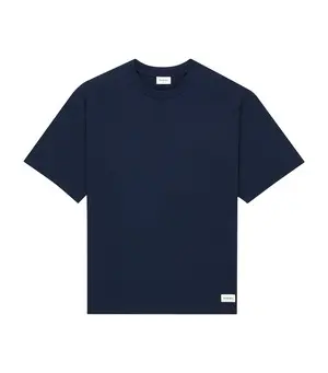 Saint Laurent Cotton-blend Logo-patch T-shirt - Blue
