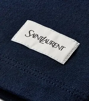 Saint Laurent Cotton-blend Logo-patch T-shirt