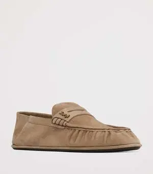 Saint Laurent Suede Foldable Le Loafers