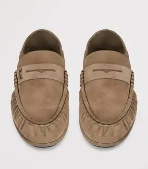Saint Laurent Suede Foldable Le Loafers