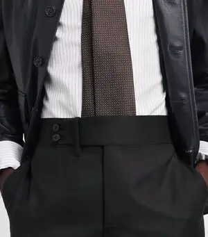 Isaia Wool Casalnuovo Slim Trousers