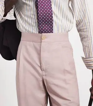 Isaia Wool-mohair-silk Comfort Trousers