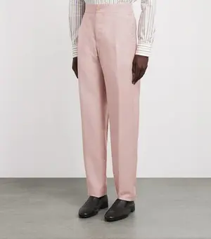 Isaia Wool-mohair-silk Comfort Trousers
