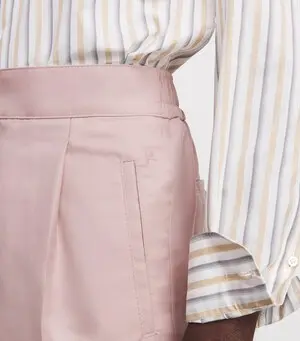 Isaia Wool-mohair-silk Comfort Trousers