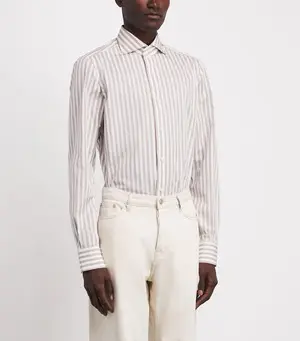 Isaia Cotton Stripe Shirt