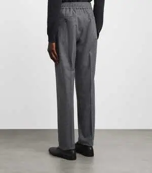 Isaia Wool-blend Comfort Slim Trousers