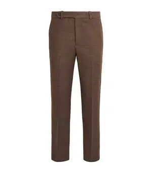 Polo Ralph Lauren Cotton-blend Slim Tailored Trousers - Brown