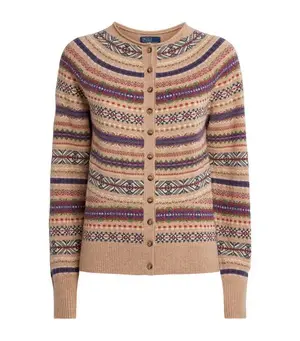 Polo Ralph Lauren Wool-blend Fair Isle Cardigan - Beige