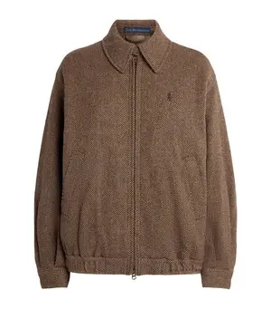 Polo Ralph Lauren Wool Herringbone Zip-up Bomber Jacket