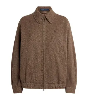 Polo Ralph Lauren Wool Herringbone Zip-up Bomber Jacket - Brown