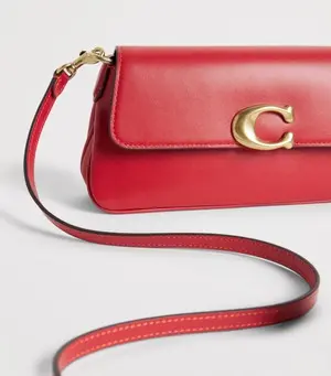 COACH Leather Jet Shoulder Bag - Red