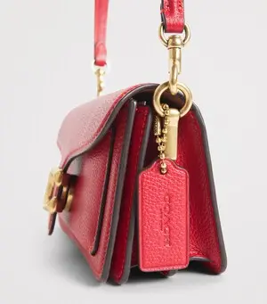 COACH Pebbled Leather Tabby 20 Shoulder Bag - Red