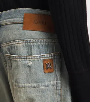 Amiri Ripped Repair Mx1 Straight Jeans