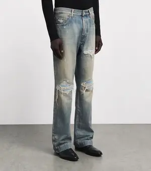 Amiri Ripped Repair Mx1 Straight Jeans
