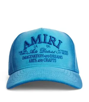Amiri Cotton District Logo Baseball Cap - Blue