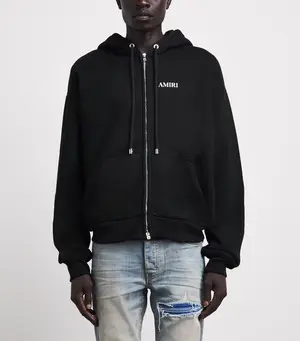 Amiri Cotton Logo Zip-up Hoodie