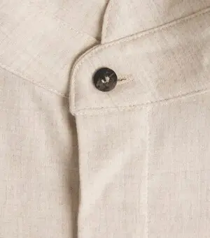 Eskandar Virgin Wool-cashmere Double Stand-collar Shirt