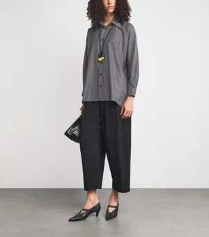 Eskandar Wide Stripe A-line Shirt