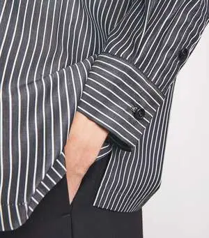 Eskandar Wide Stripe A-line Shirt
