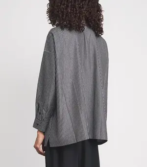 Eskandar Wide Stripe A-line Shirt